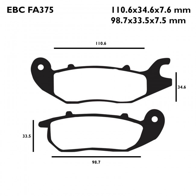 FA375 EBC BRAKE PADS - John Lee Motorcycles